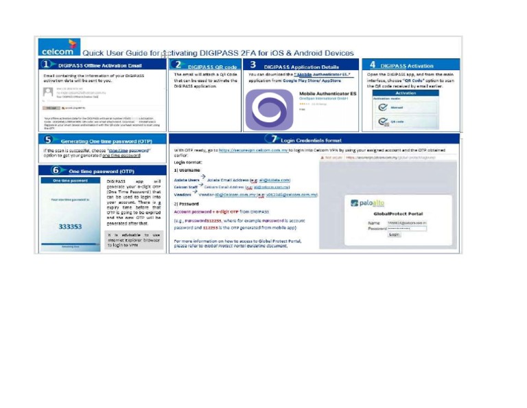 Quick User Guide For Activating DIGIPASS 2FA v4.1 | PDF