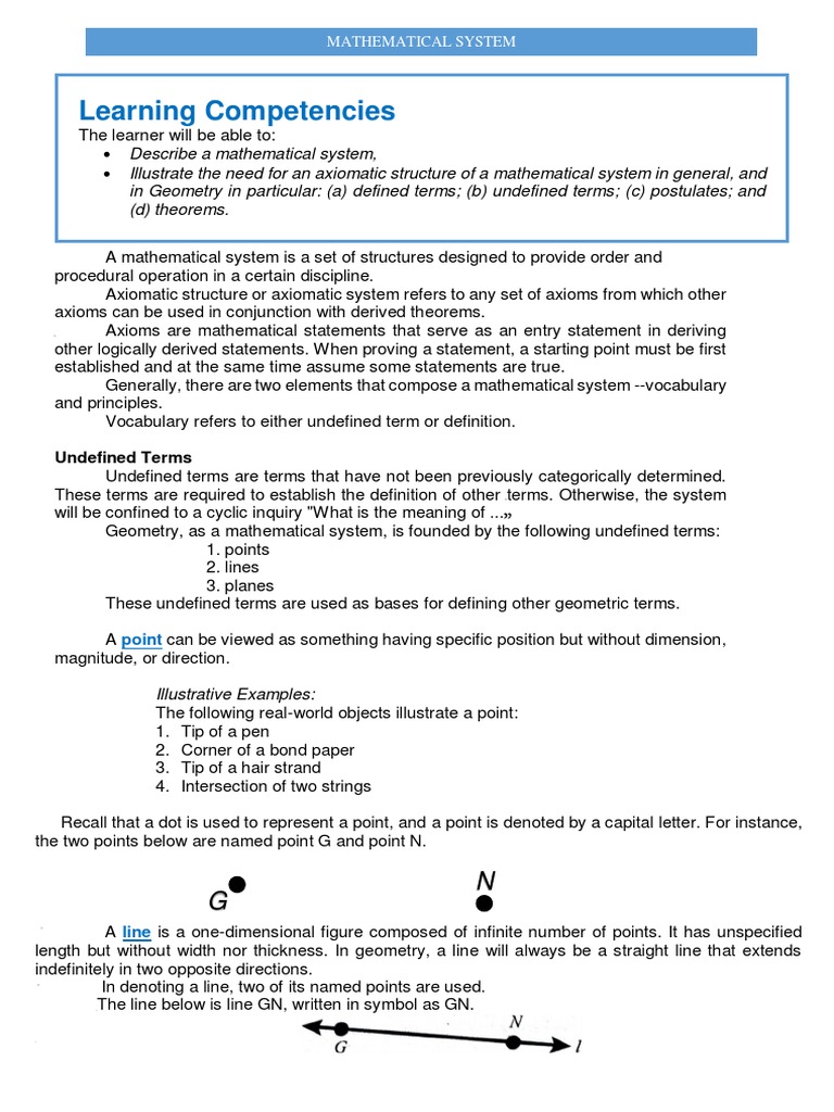 Mathematical System | PDF | Triangle | Line (Geometry)