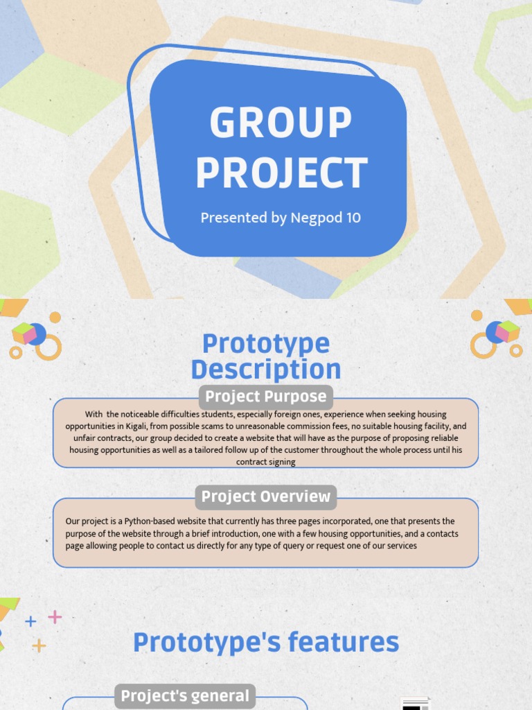 Blue and White Geometric Cute Group Project Presentation | PDF | World Wide Web | Internet & Web