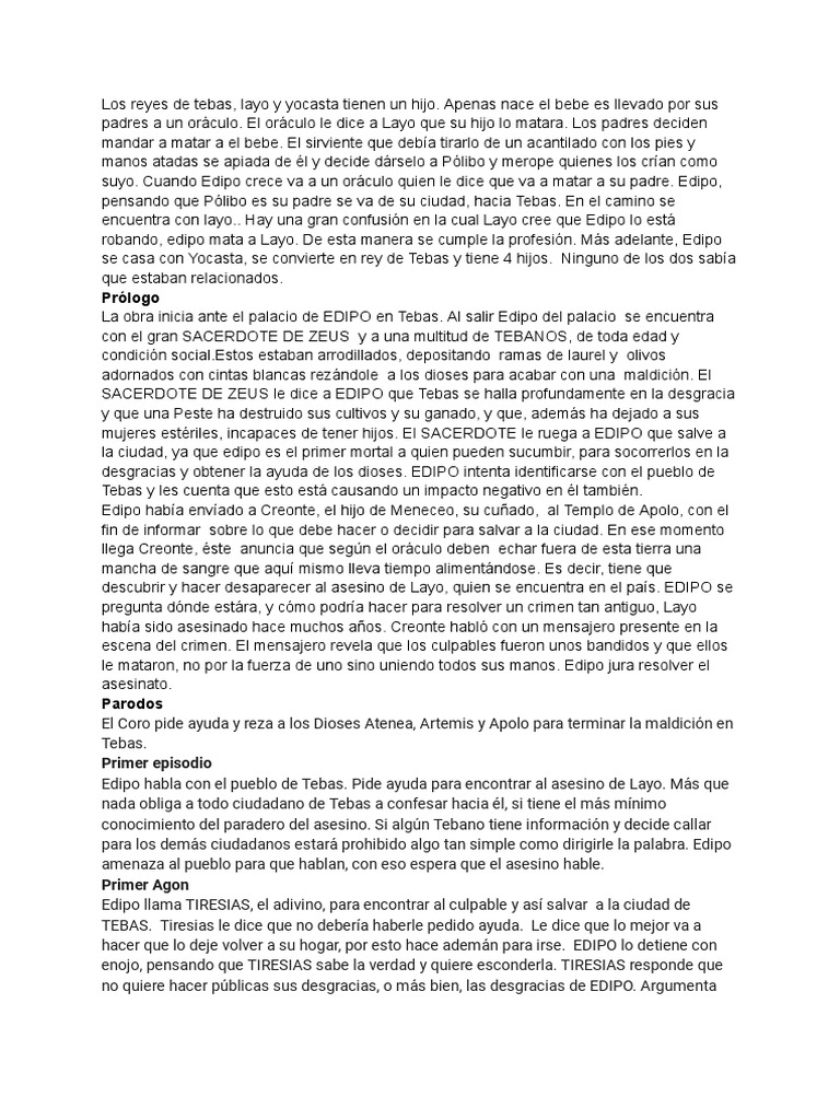 Resumen edipo | PDF | Edipo