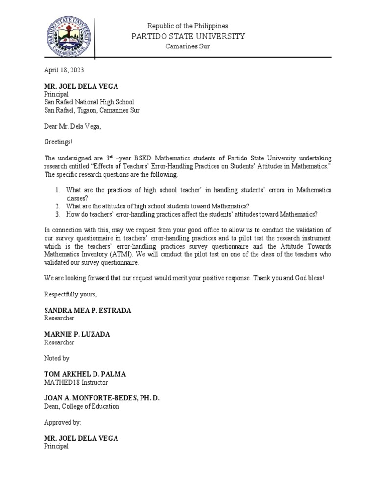 Partido State University: Mr. Joel Dela Vega | PDF