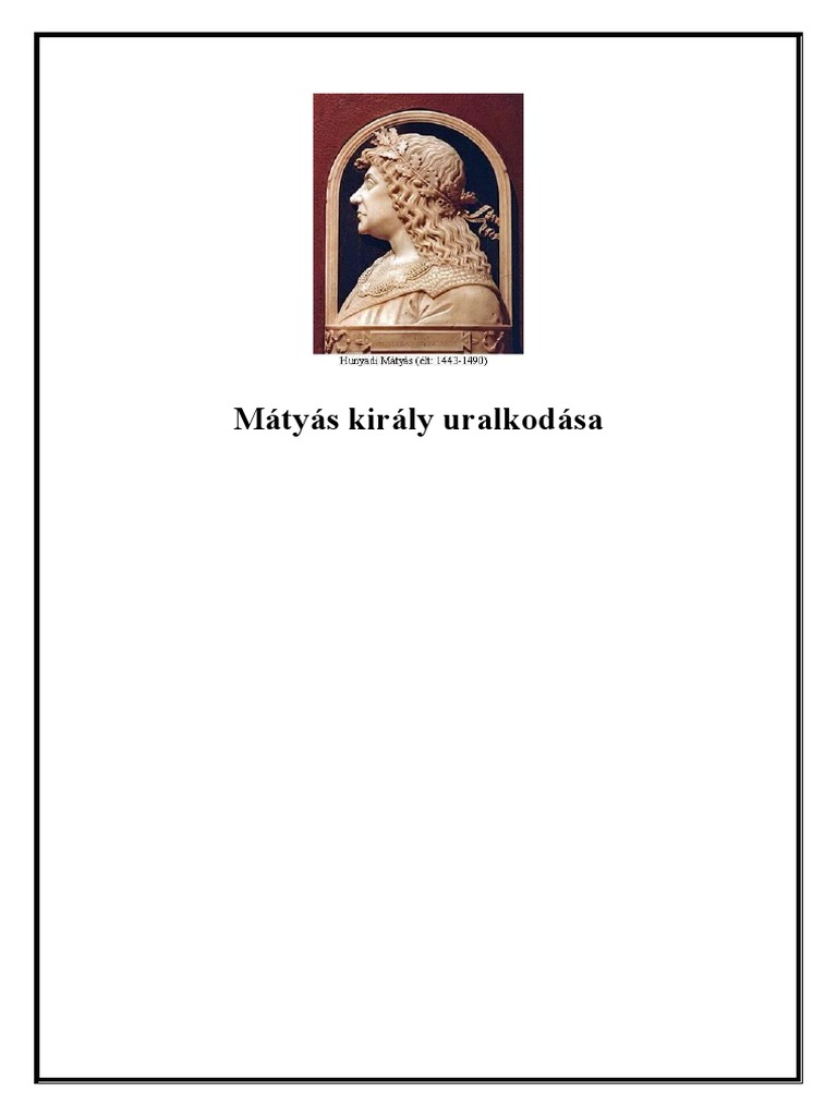 Feladat Mátyás Király Uralkodása - Nyers | PDF