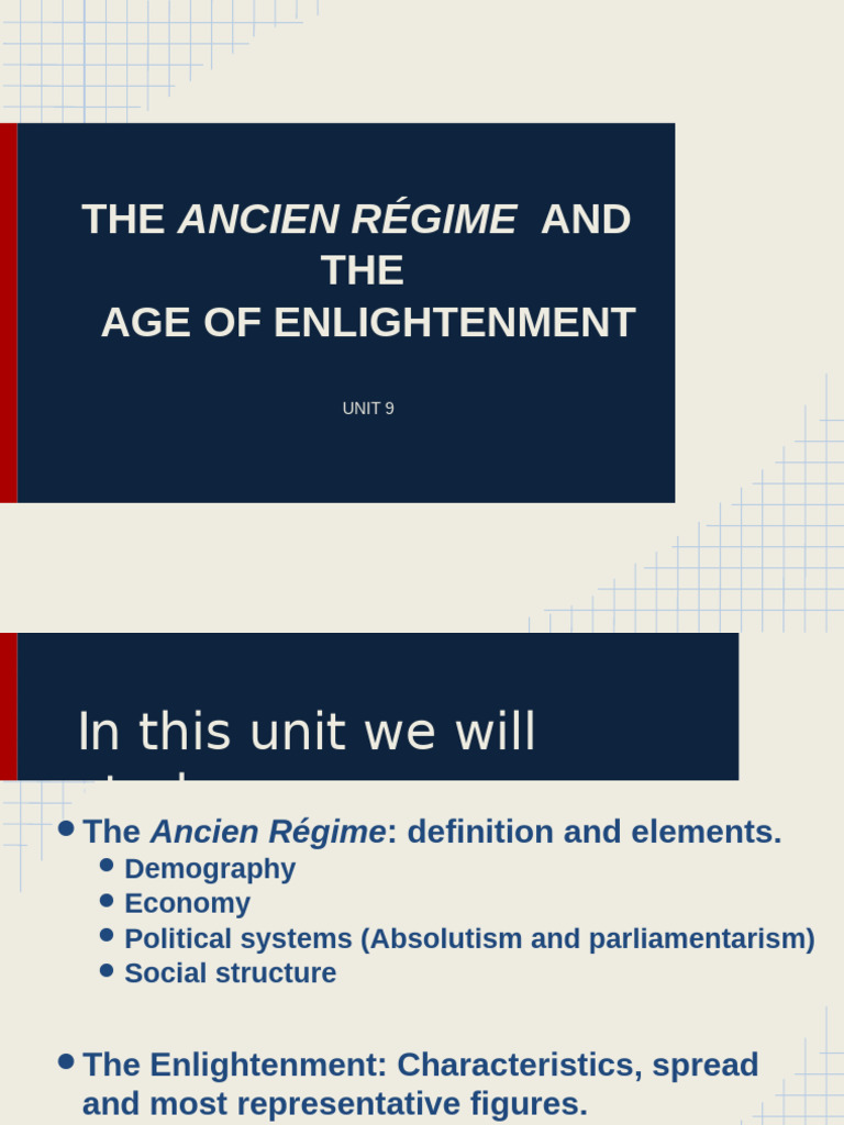 The Ancien Régime and THE Age of Enlightenment: Unit 9 | PDF | Age Of ...