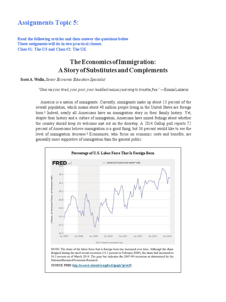 The Economics of Immigration: A Story of Substitutes and Complements ...