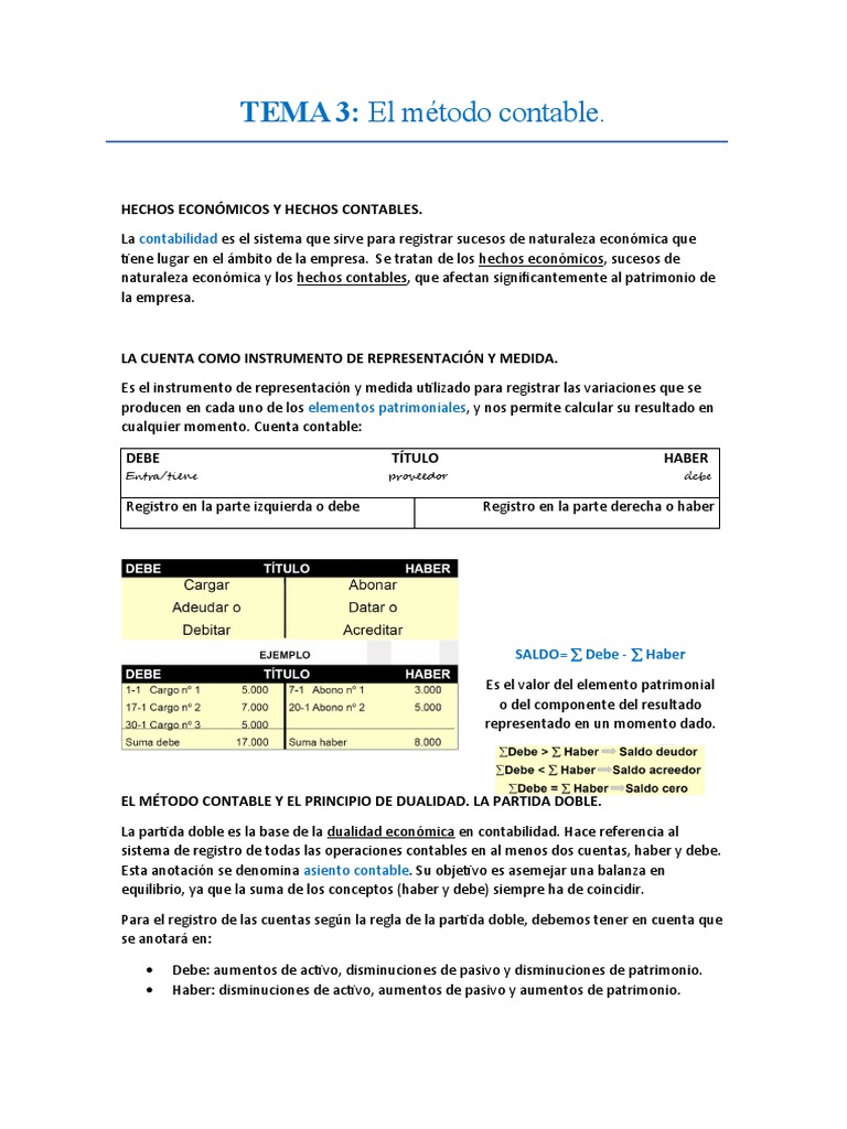 Tema 3 | PDF | Contabilidad | Hoja de balance