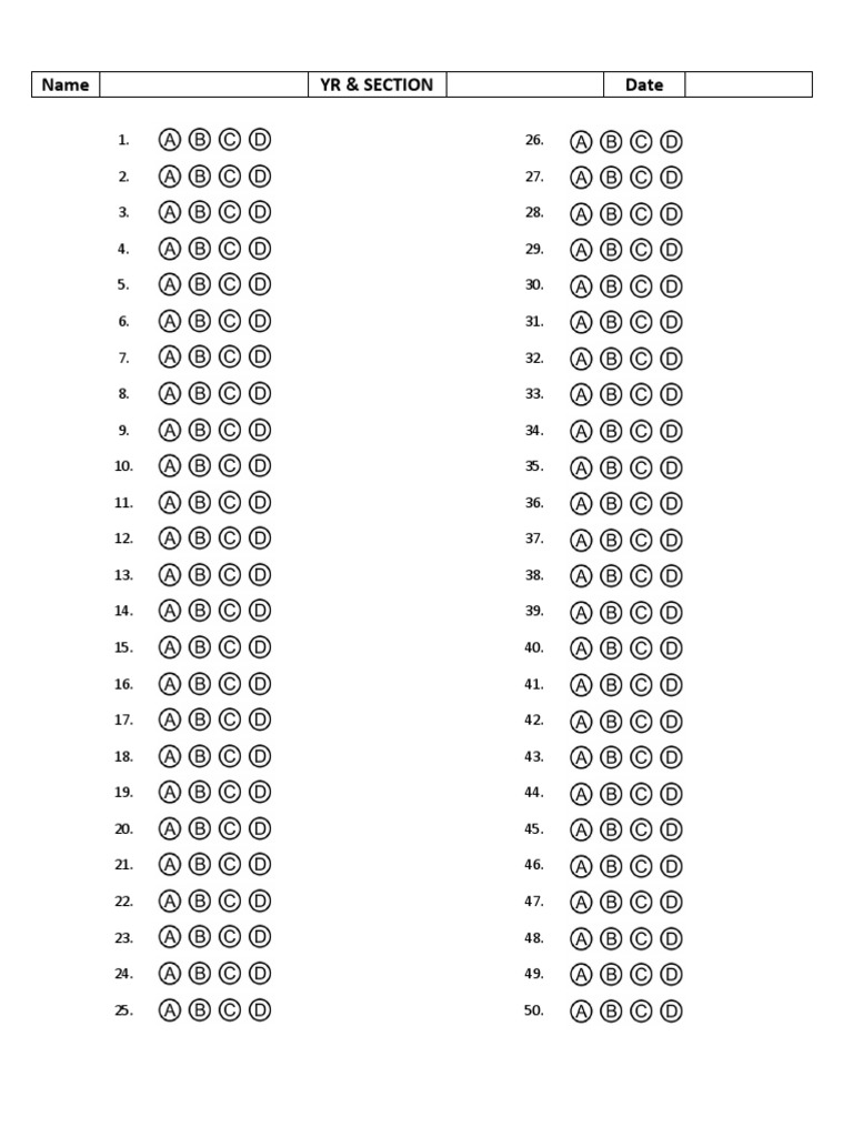 Multiple Choice - Model 7 | PDF