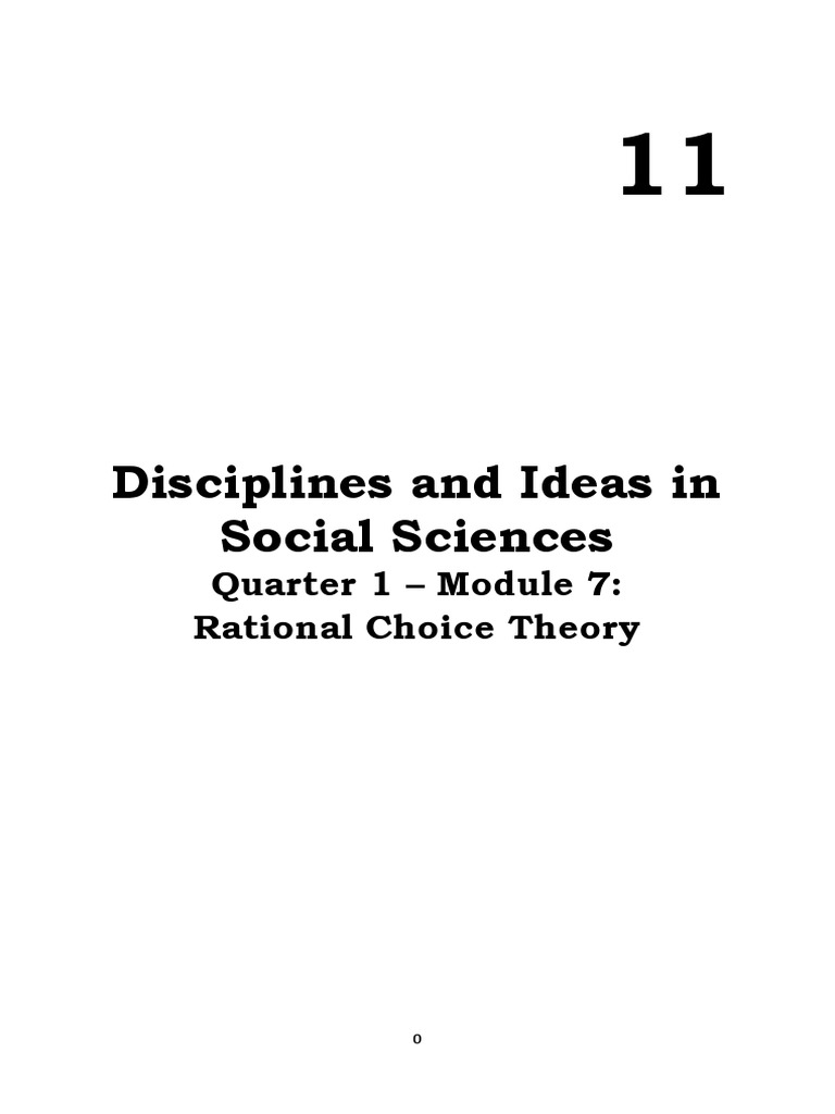 Diss 7module 1 Pdf Rationality Theory