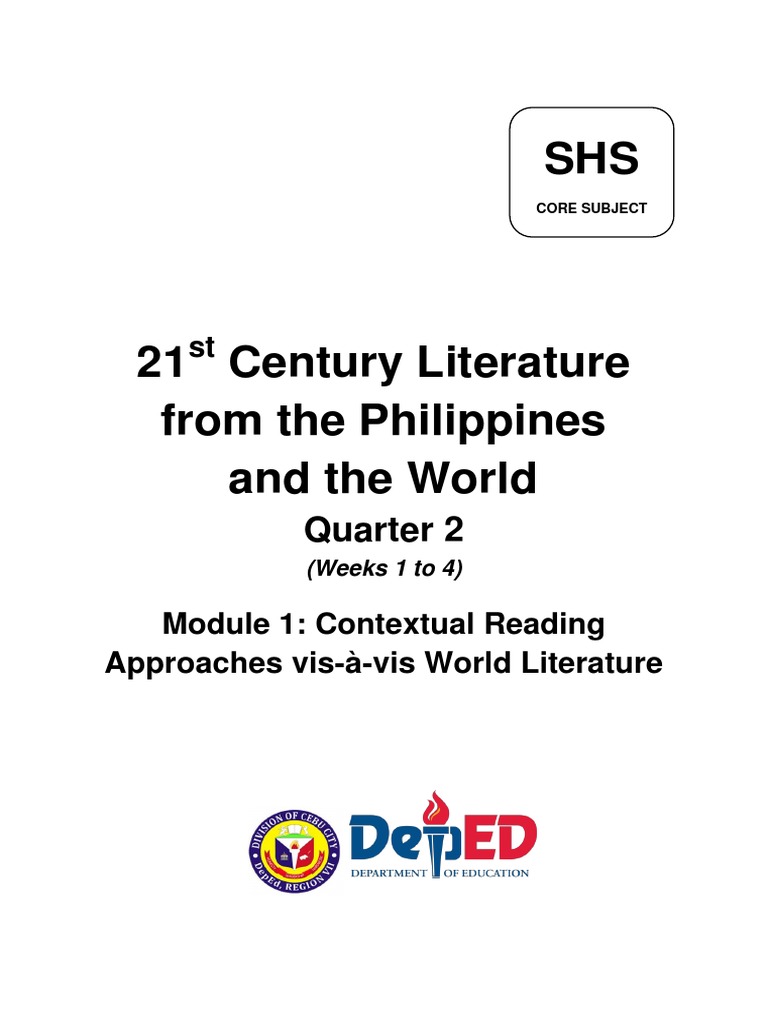 21st Century Literature Q2M1 SHS Lessons 1 4 Final | PDF