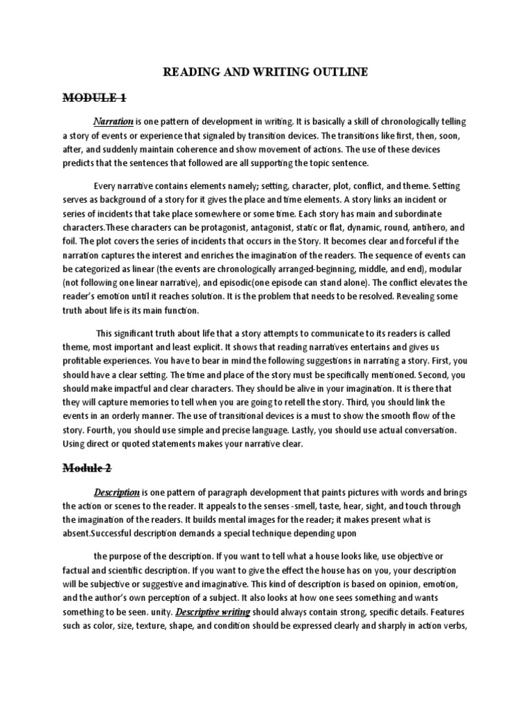 Reading and Writing Outline | Download Free PDF | Intertextuality ...