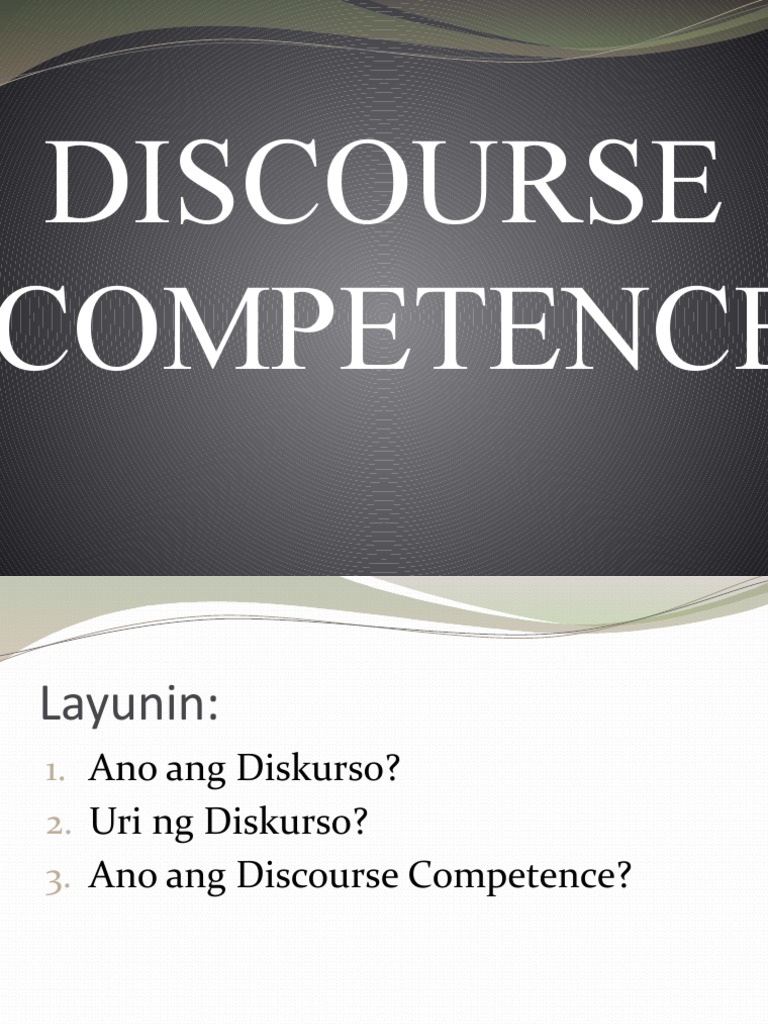 Discourse Competence | PDF