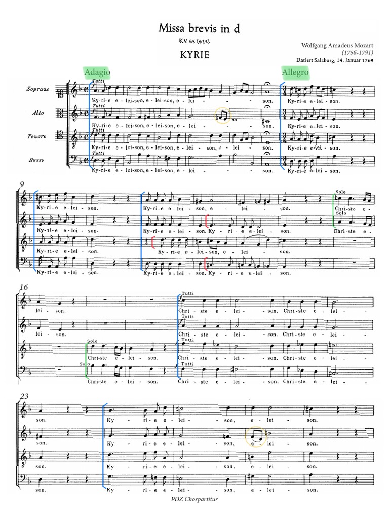 Mozart - Missa Brevis K65 | PDF