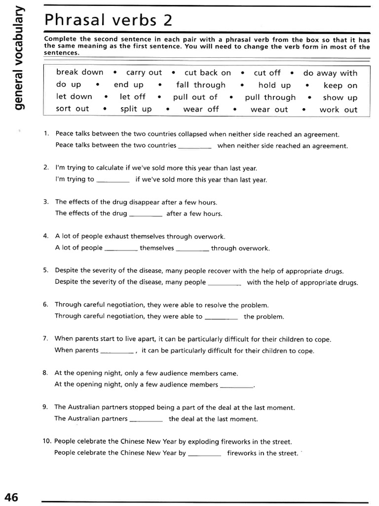 Phrasal Verbs Exercises | PDF