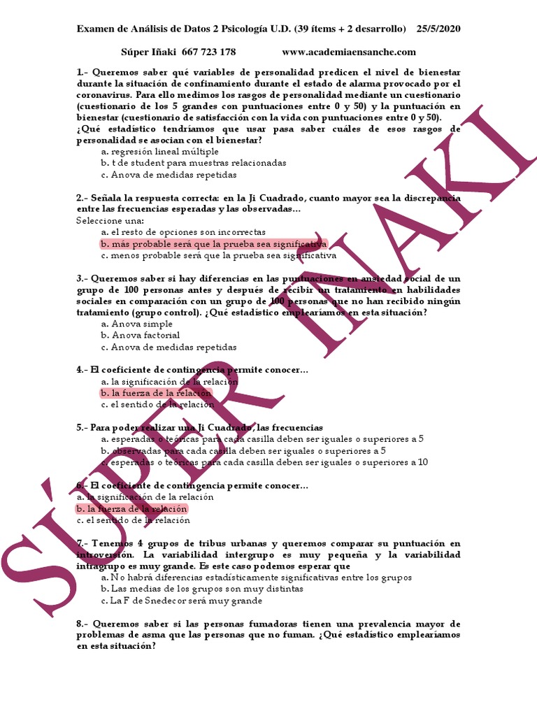 examen análisis de datos 2 2020 1ª convocatoria PEÑA | PDF | Análisis ... examen análisis de datos 2 2020 1ª convocatoria PEÑA | PDF | Análisis ...