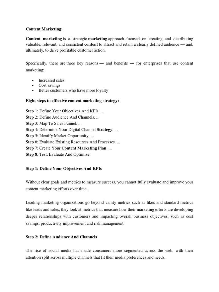 Content Marketing - 2nd Unit Notes | PDF | Marketing | Performance ...