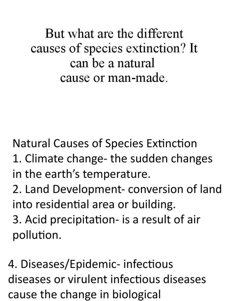 But What Are The Different Causes of Species Extinction? It Can Be A ...