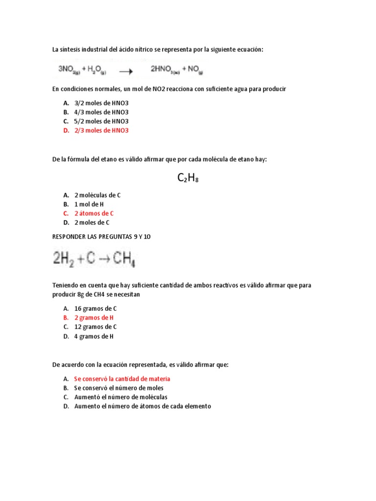 Reacciones Químicas y Conservación de Materia | PDF