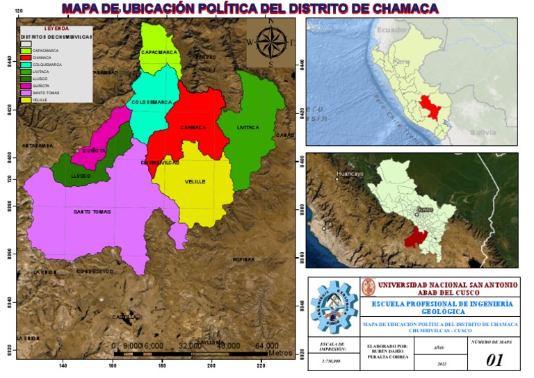 Mapa Político de Chamaca, Chumbivilcas | PDF