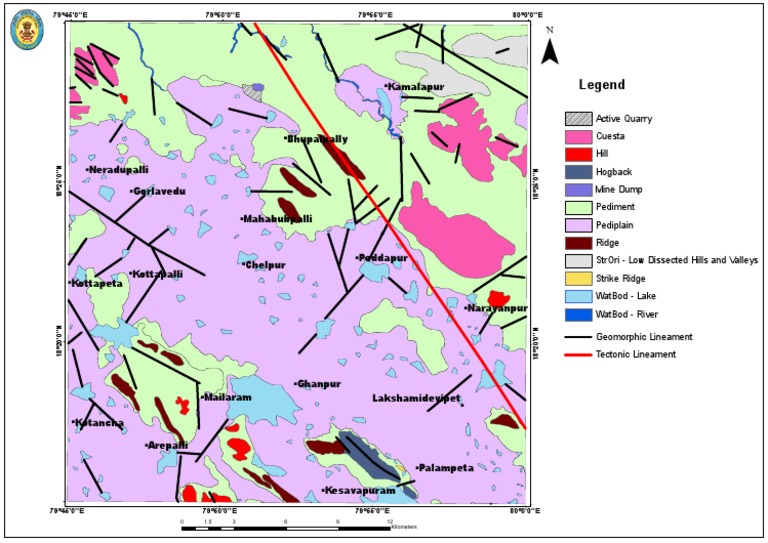 Lineament Superimposed Geomorphology Map | Download Free PDF ...
