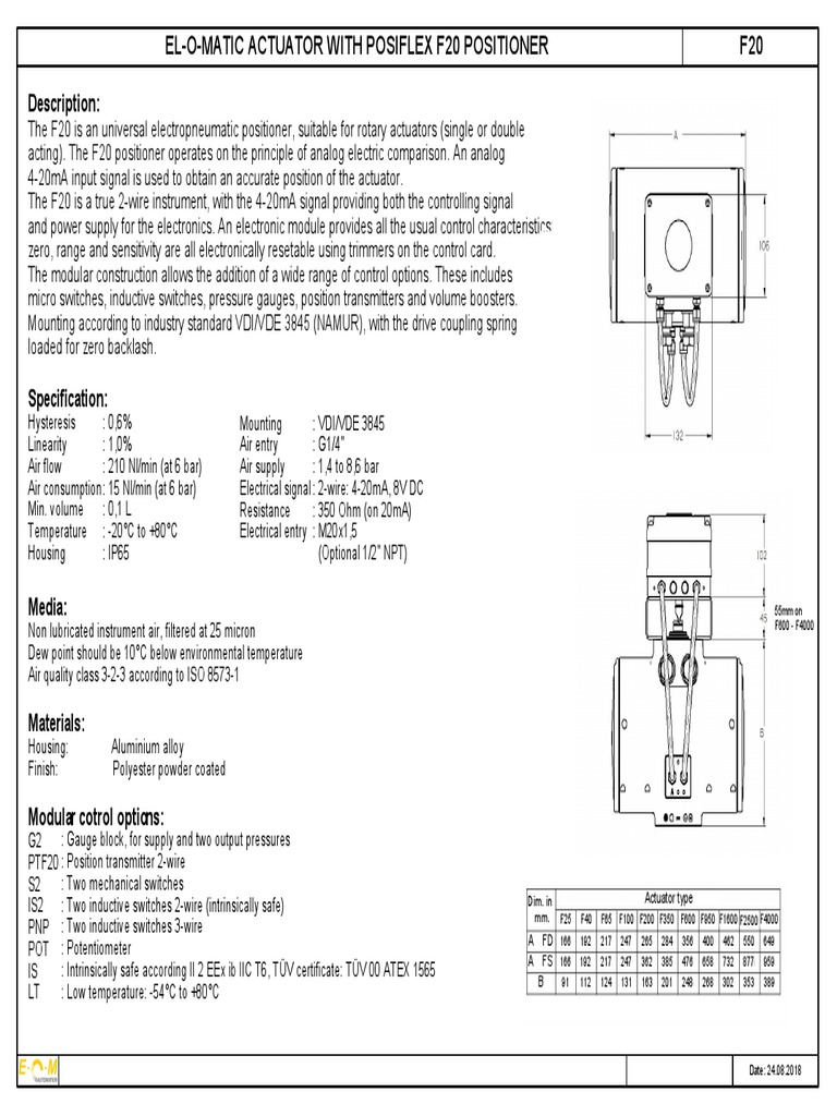 Datenblatt F20 - Englisch | PDF | Switch | Mechanical Engineering