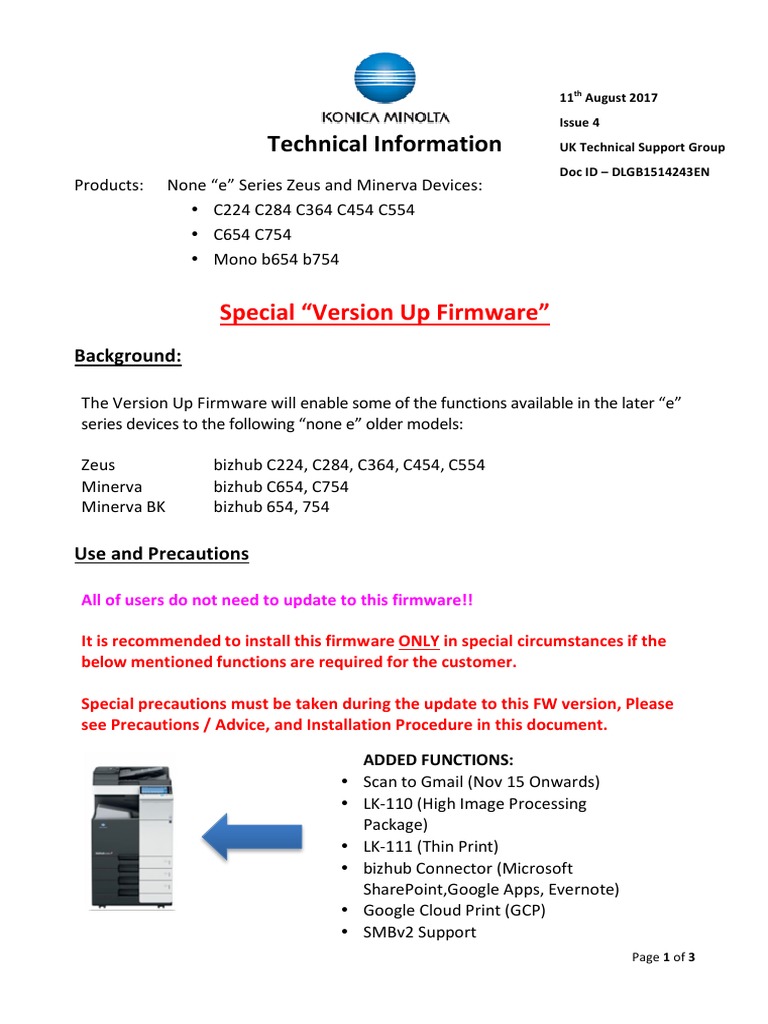 Version Up Firmware Technical Information Rev4-2 | PDF | Device Driver | Computer Architecture