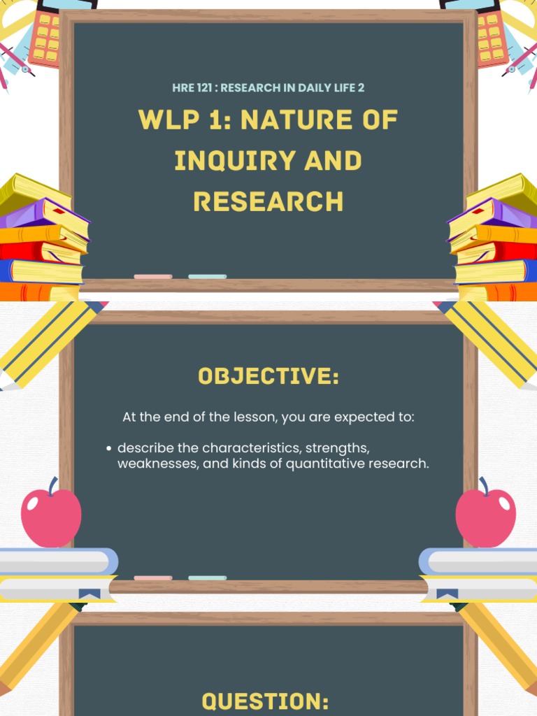 HRE 121 - Nature of Inquiry and Research | PDF | Quantitative Research ...