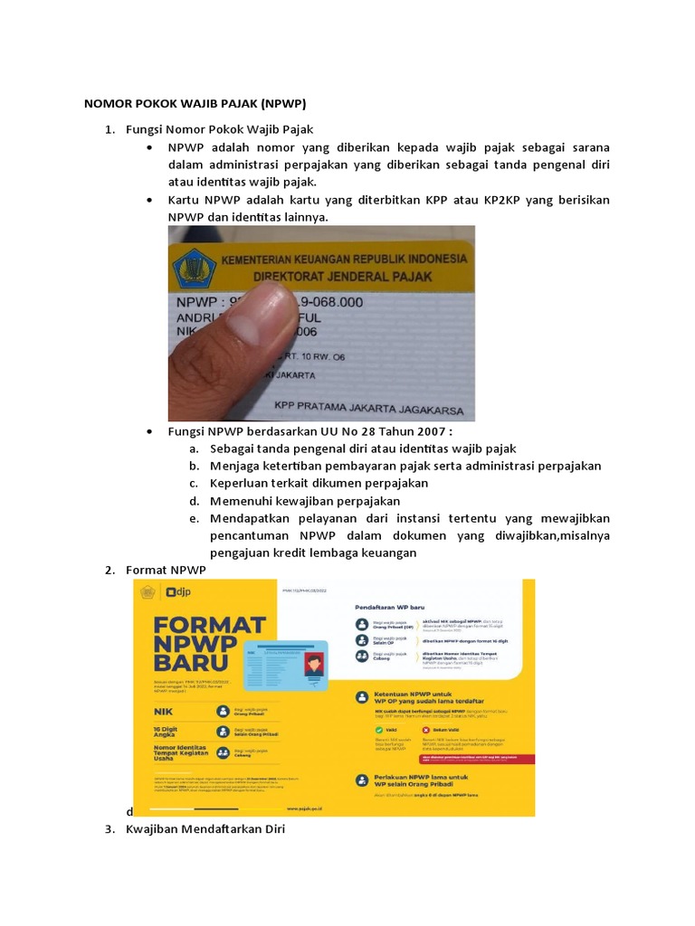 Materi NPWP - 190922 | PDF