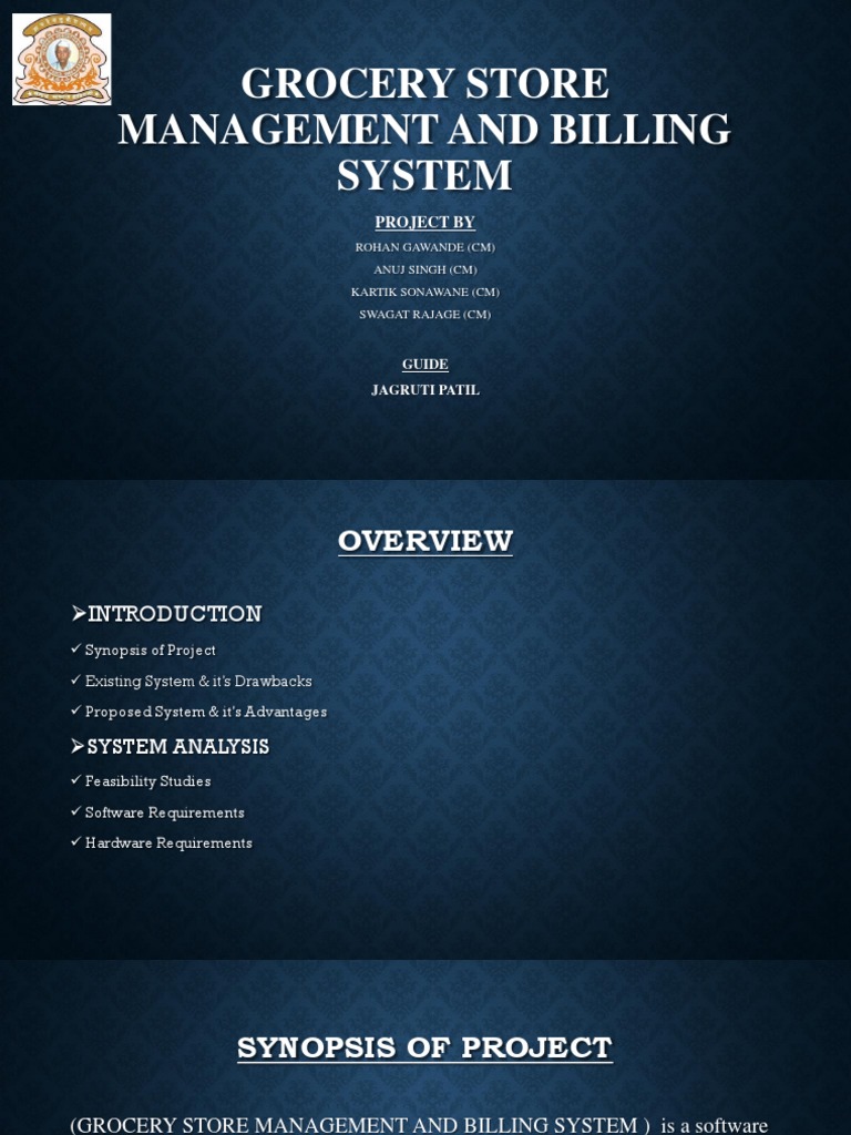 Grocery Store Management and Billing System FF | PDF | Databases | Backup