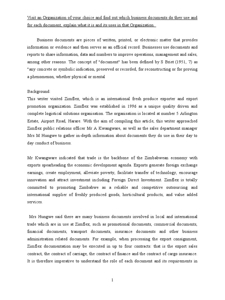 Zimflex business documents guide exports | PDF | Bill Of Lading ...