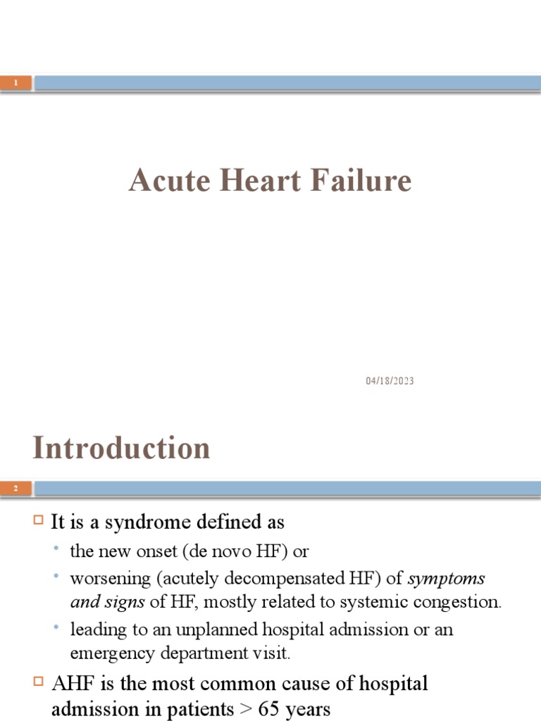 Acute Heart Failure | Download Free PDF | Heart Failure | Blood Pressure