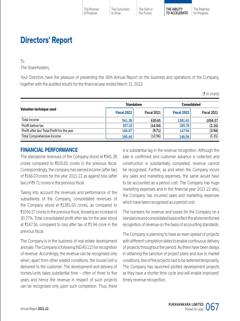 Directors Report 22 | PDF | Audit | Dividend