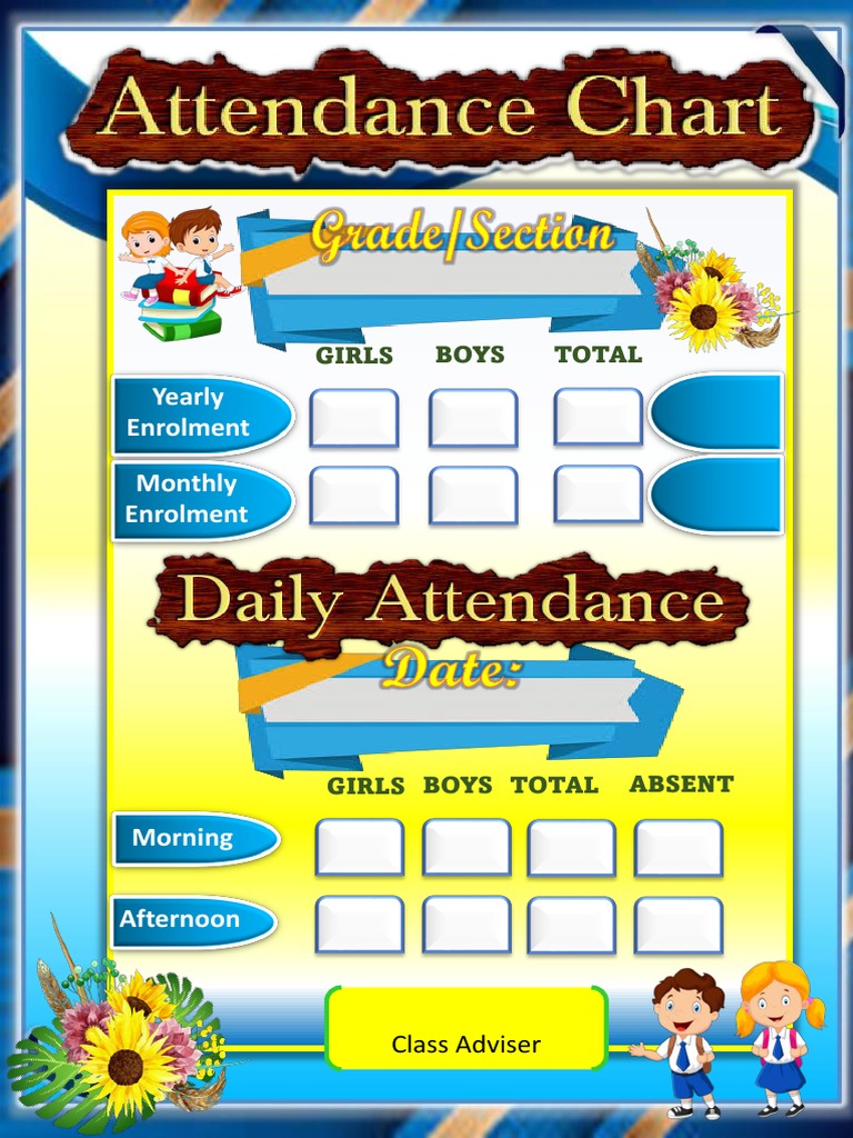 Attendance Chart-Blue | PDF
