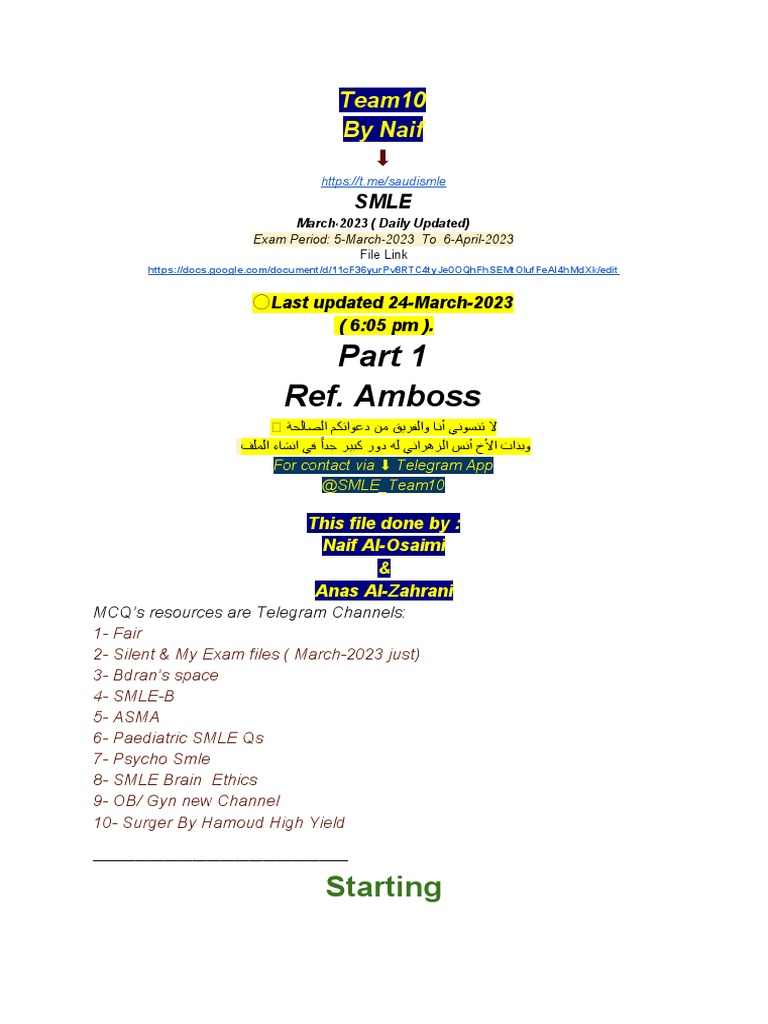 SMLE March 2023 Part 1 | PDF | Coronary Artery Disease | Causes Of Death