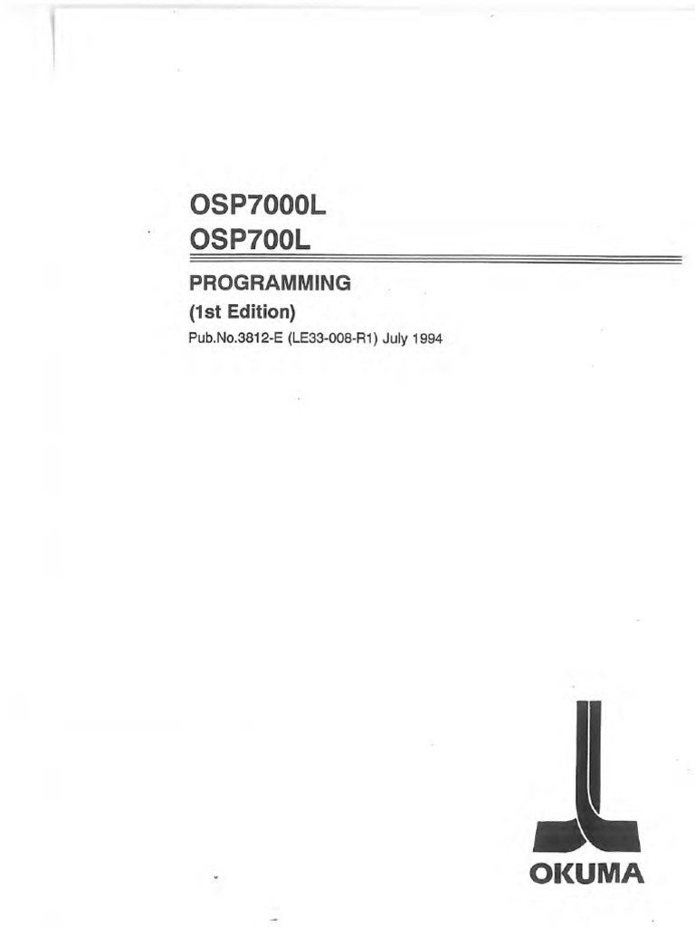 Okuma Manuals Osp7000l Programming | PDF