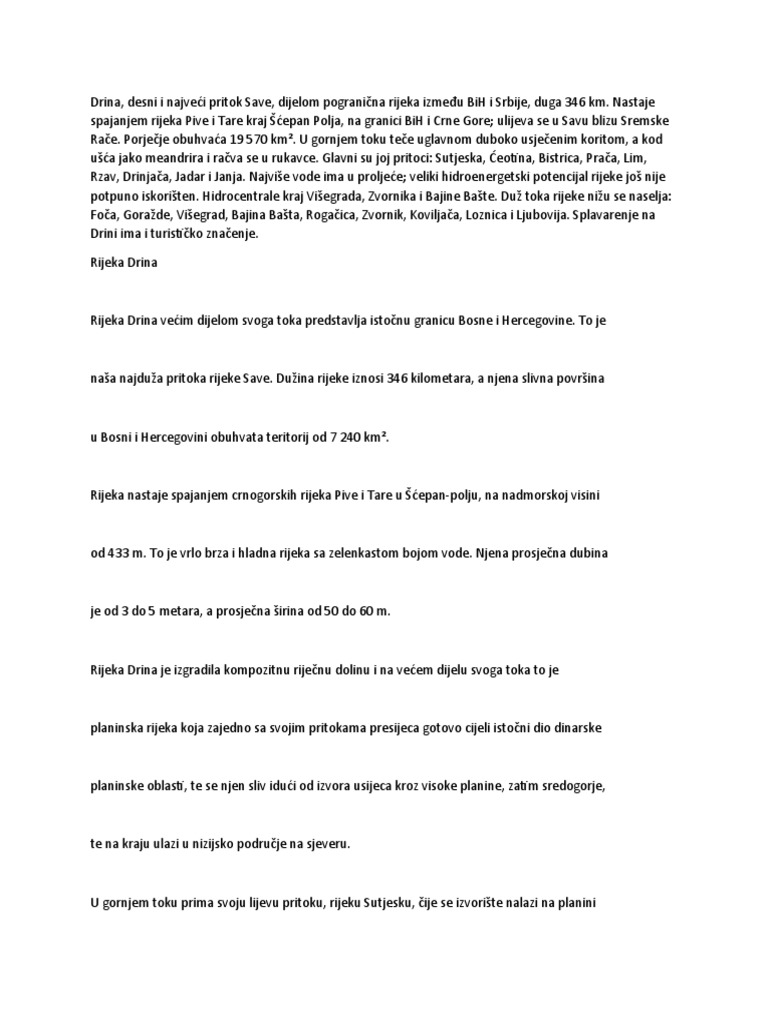 Rijeka Drina | PDF