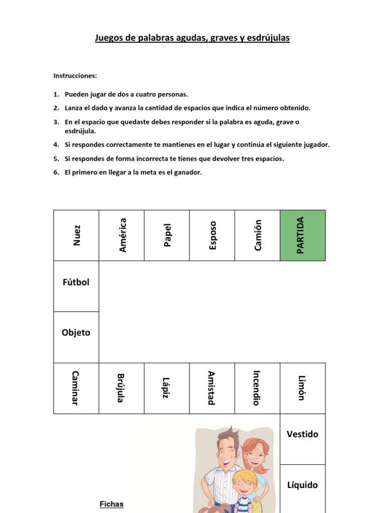 Juego de Palabras Agudas y Esdrujulas | PDF