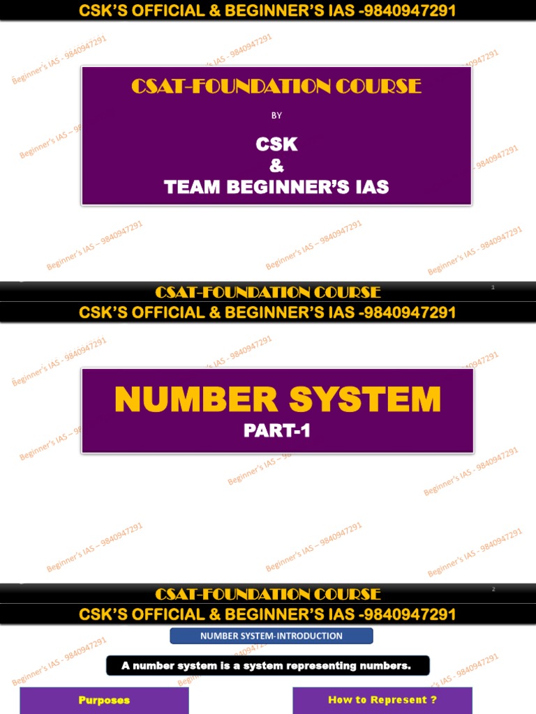 Number System-All Parts | PDF | Numbers | Abstract Algebra