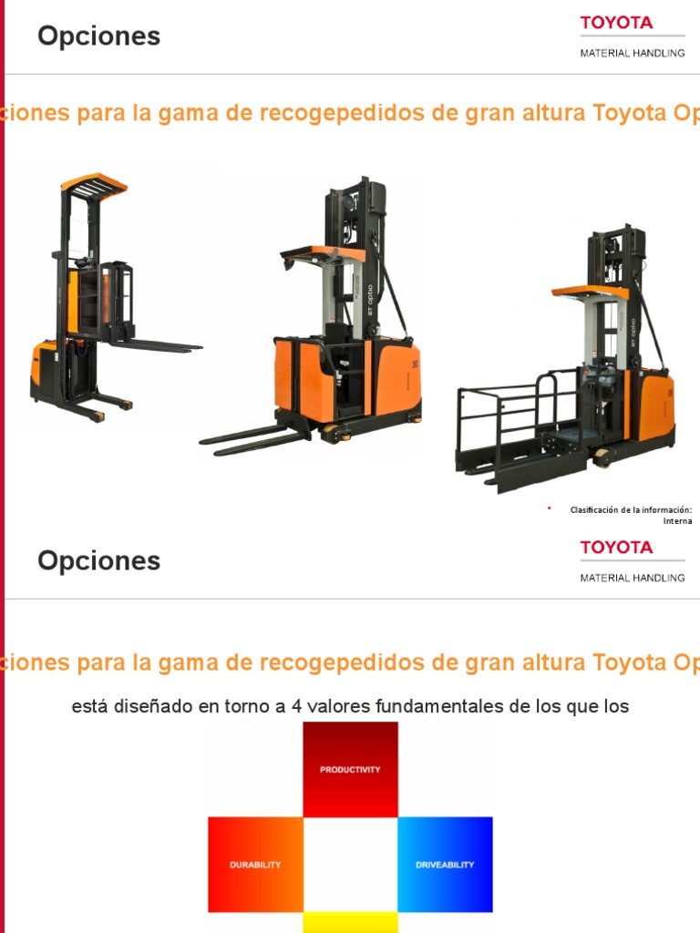 Toyota BT Optio N, H Series Option Presentation | PDF | Camión ...