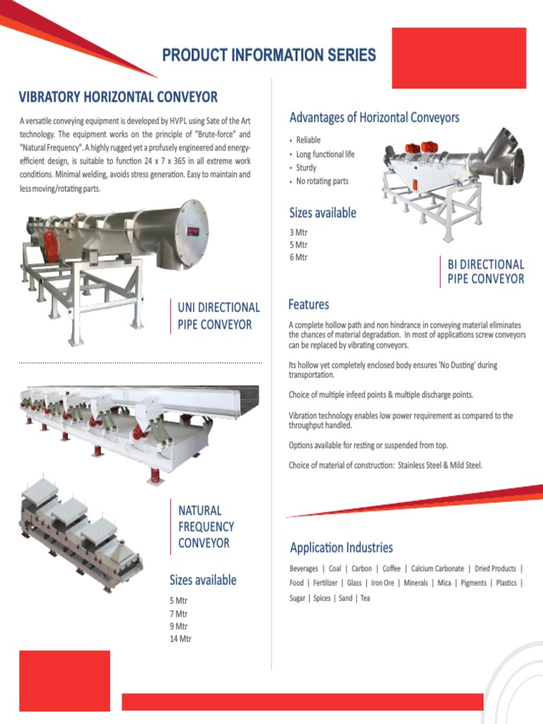 Vibrating Horizontal Conveyor: Product Information on Reliable, Sturdy ...