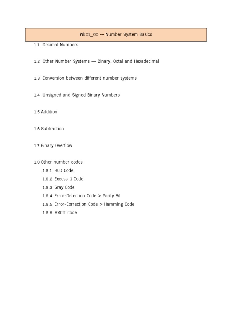 Wk0101 Number System Basics Frame | PDF