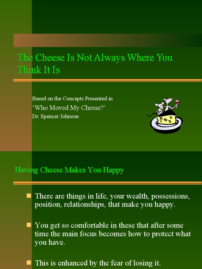 Who Moved My Cheese | PDF | Behavioural Sciences | Psychological Concepts