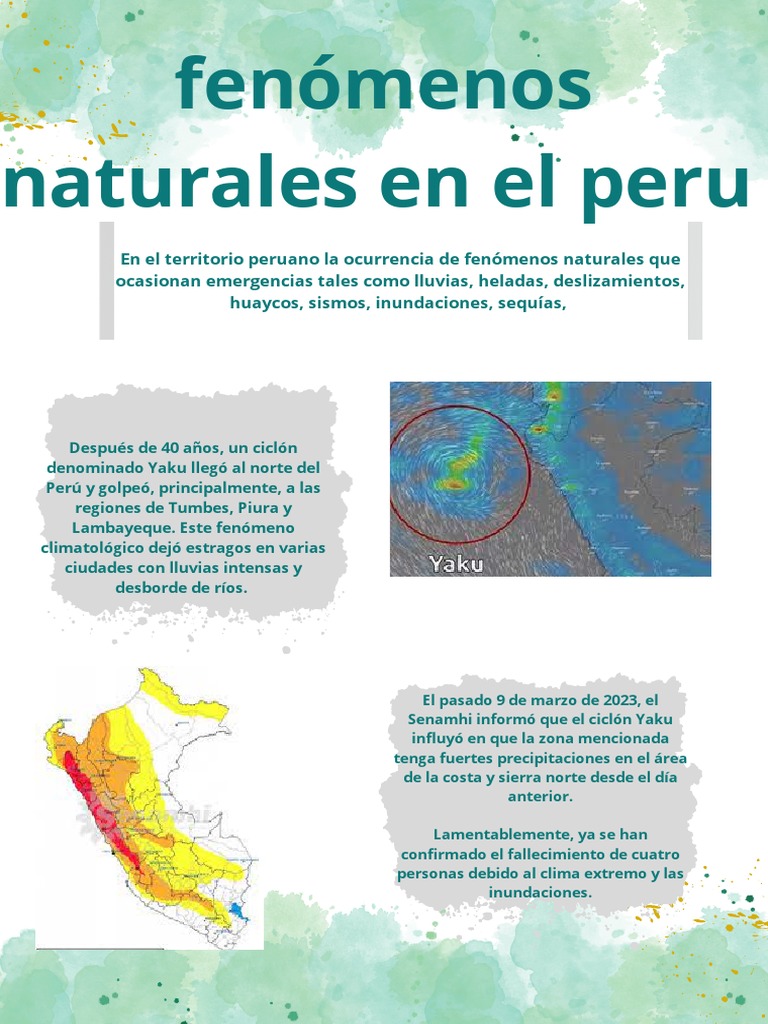 Fenómenos Naturales en El Peru | PDF | Temblores | Desastres naturales