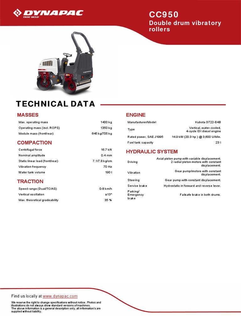 Dynapac cc950 En-20221213.113135 | PDF | Pump | Horsepower