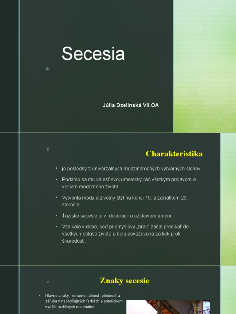 Secesia: Júlia Dzelinská VII - OA | PDF