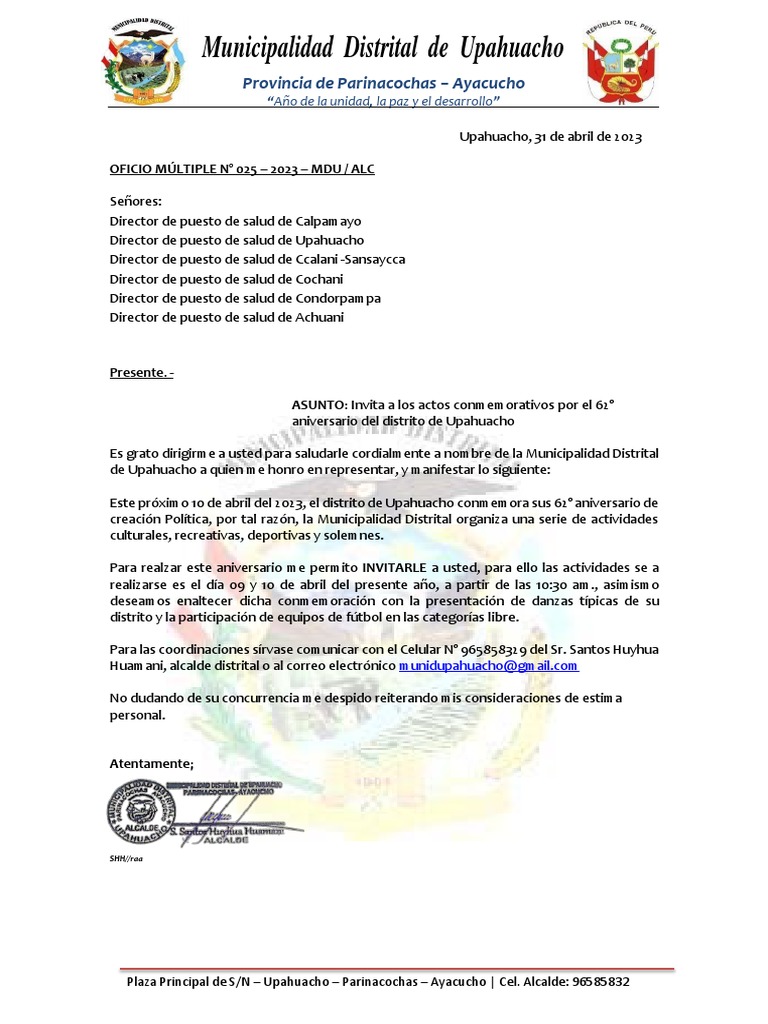 Oficio Multiple | PDF