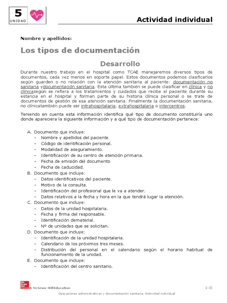 Los Tipos de Documentación: Desarrollo | PDF | Hospital | Servicios públicos