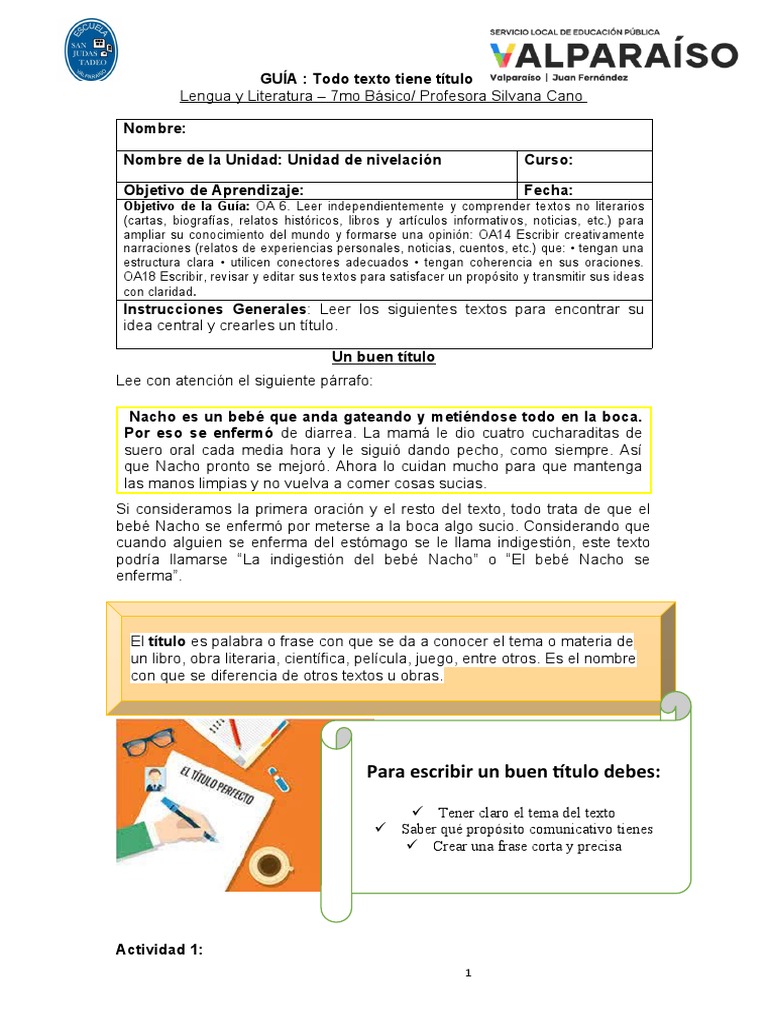Cómo Crear Títulos Efectivos en Textos | PDF | Deporte del atletismo
