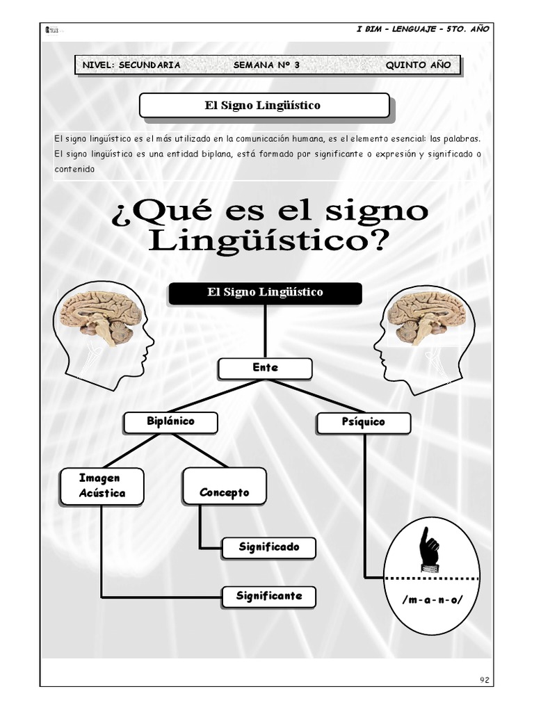 Guia Nº3 - El Signo Linguistico | PDF | Lingüística | Gramática