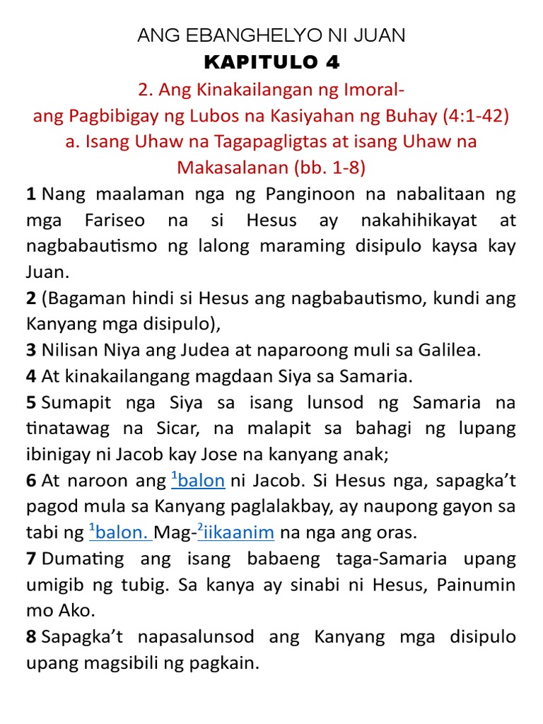 Ang Ebanghelyo Ni Juan | PDF