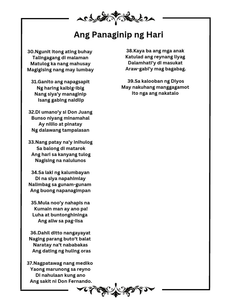 Ang Panaginip NG Hari | PDF