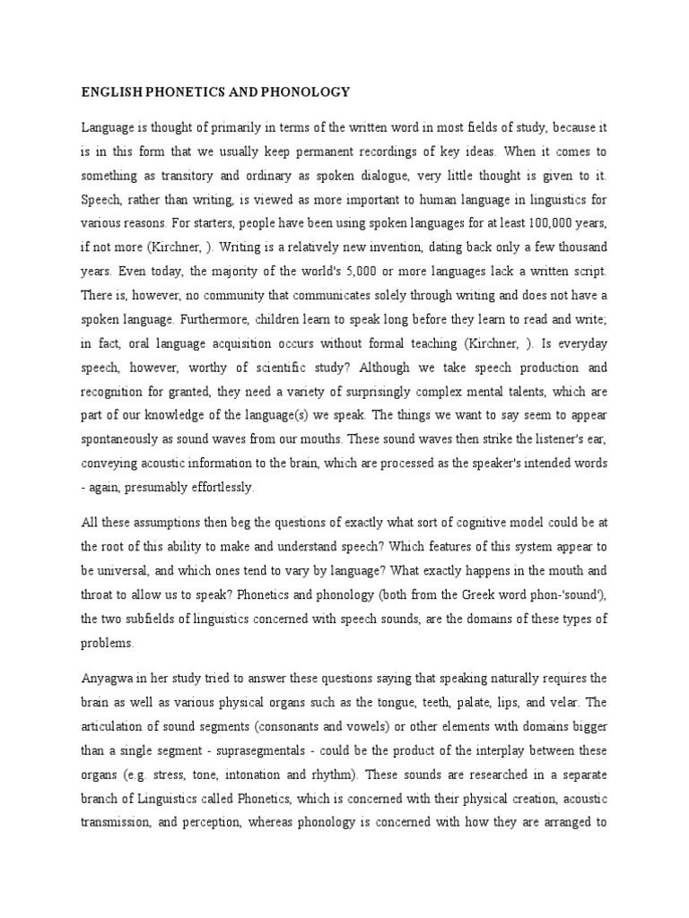 English Phonetics and Phonology | PDF | Phonetics | Phoneme